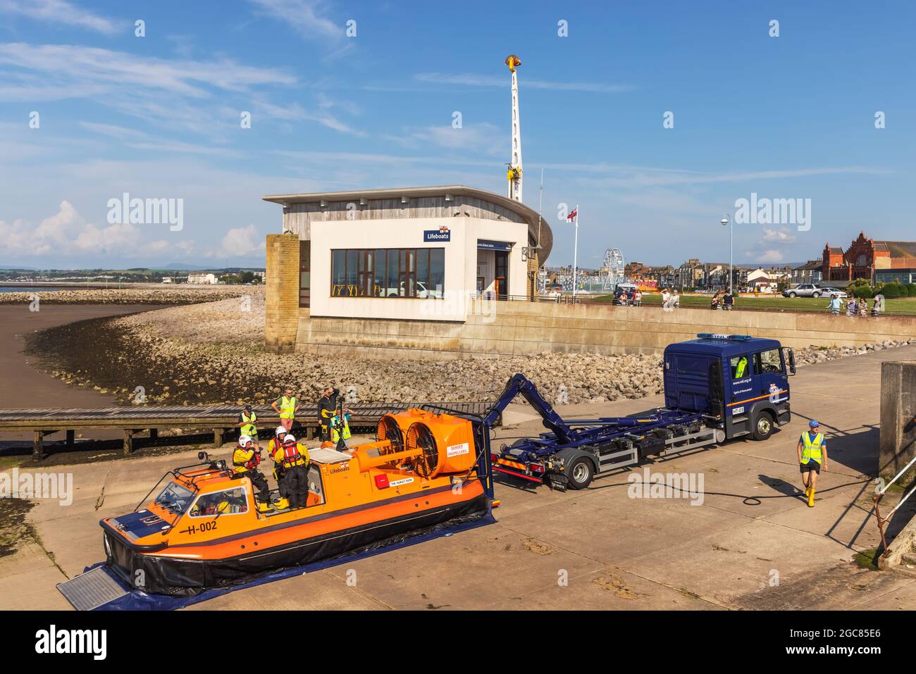 RNLI inshore rescue hovercraft team is getting ready for action ...