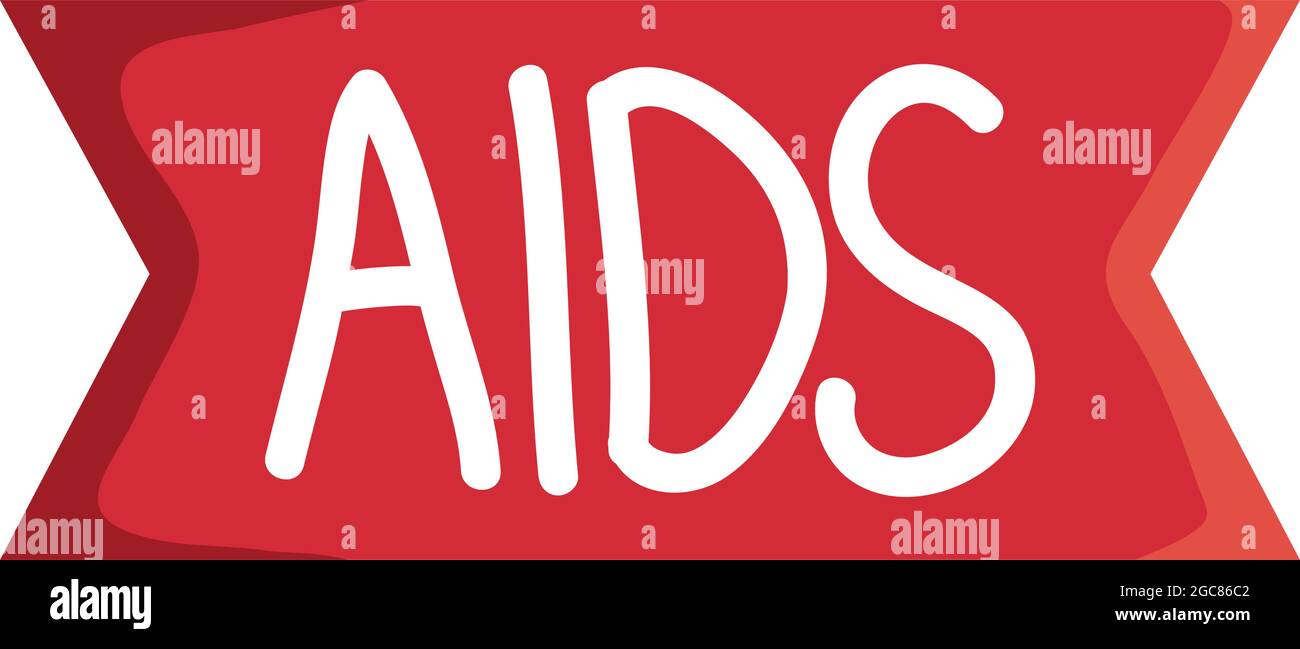 aids red ribbon on white background Stock Vector Image & Art - Alamy