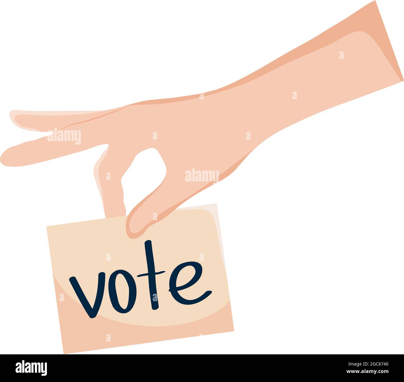 hand holding a vote sign Stock Vector Image & Art - Alamy