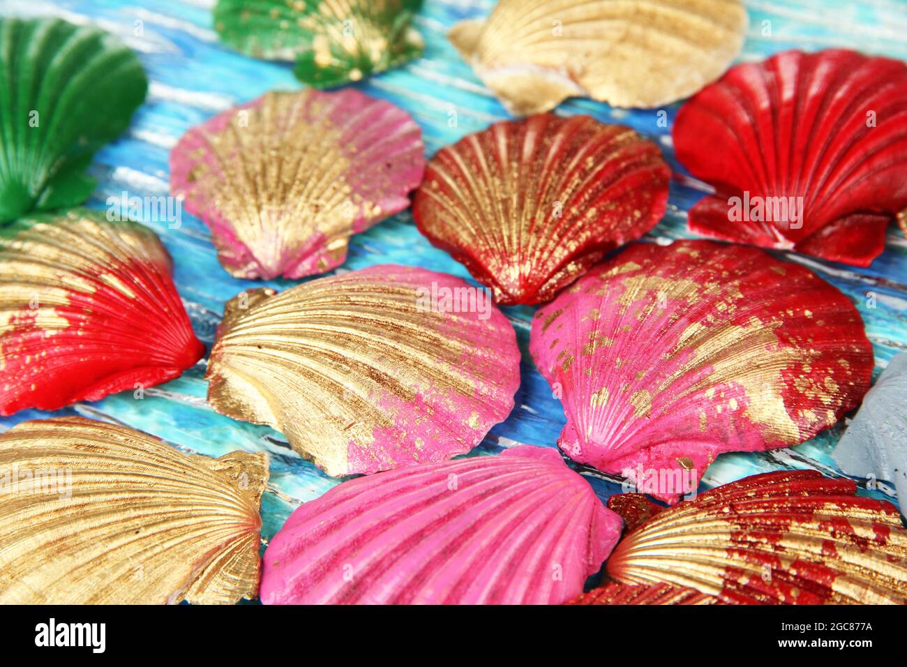Colorful seashells background Stock Photo - Alamy