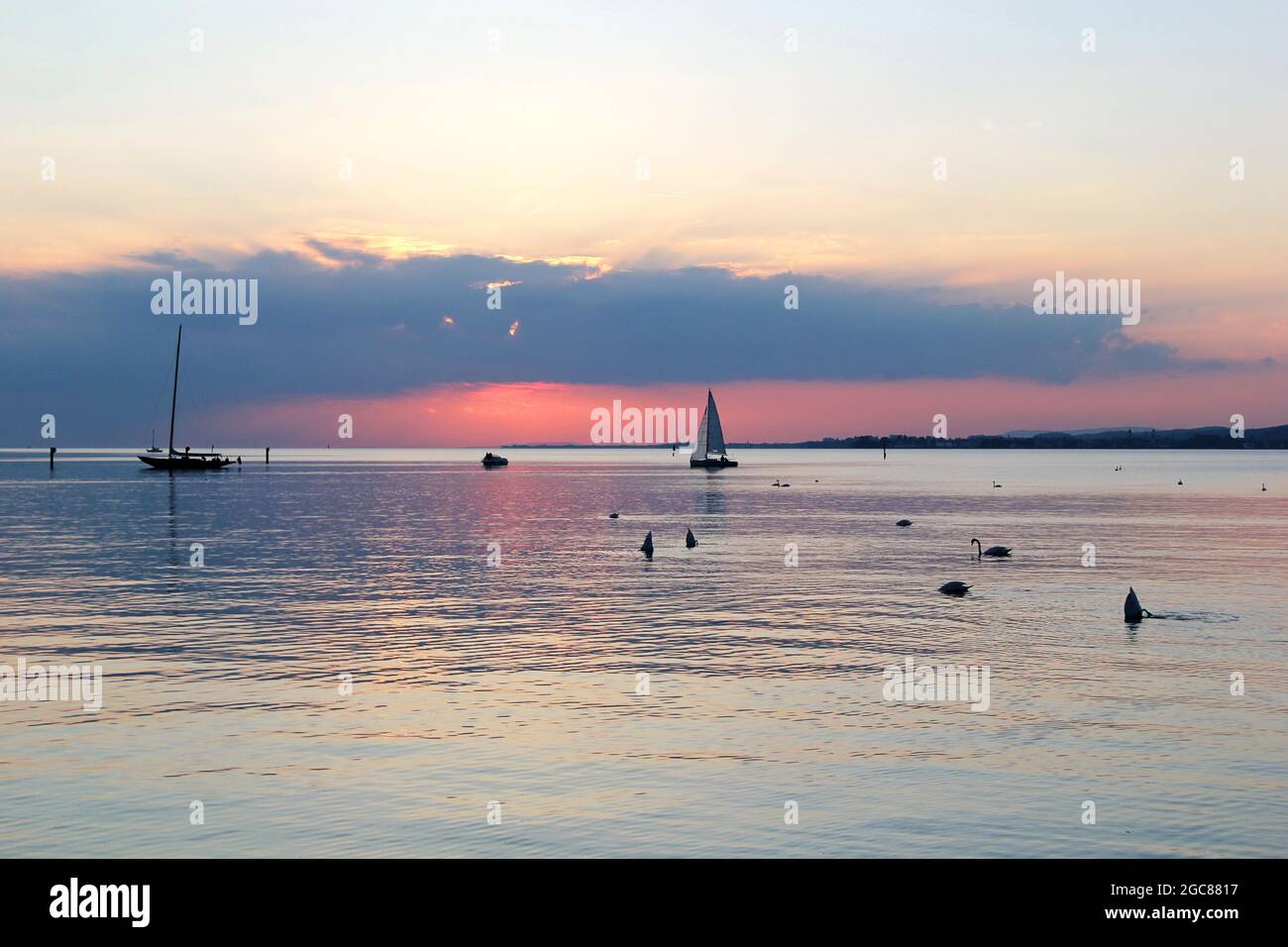 Fantastic sunset view boats hi-res stock photography and images - Alamy