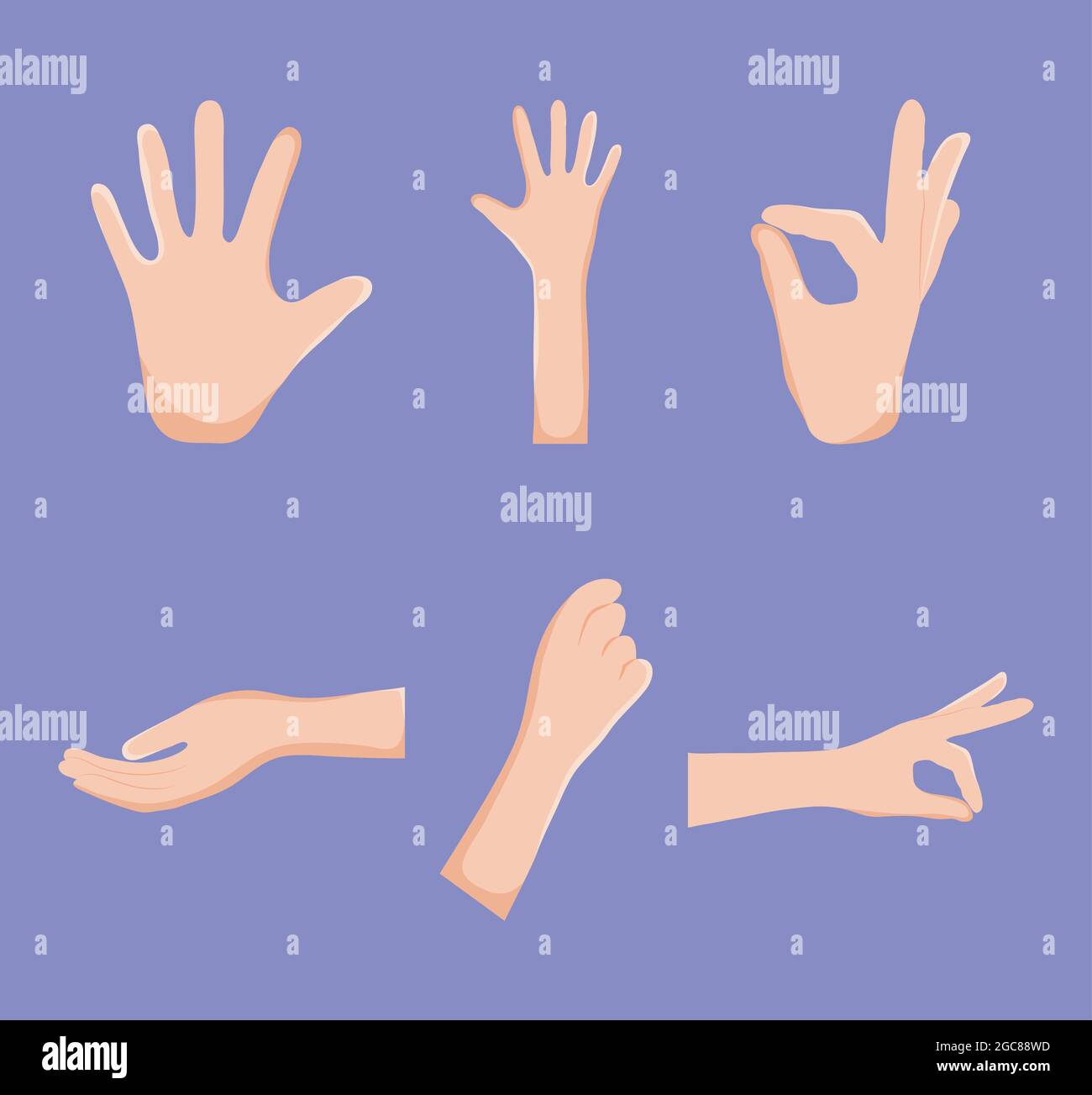 human hands icon set design Stock Vector Image & Art - Alamy