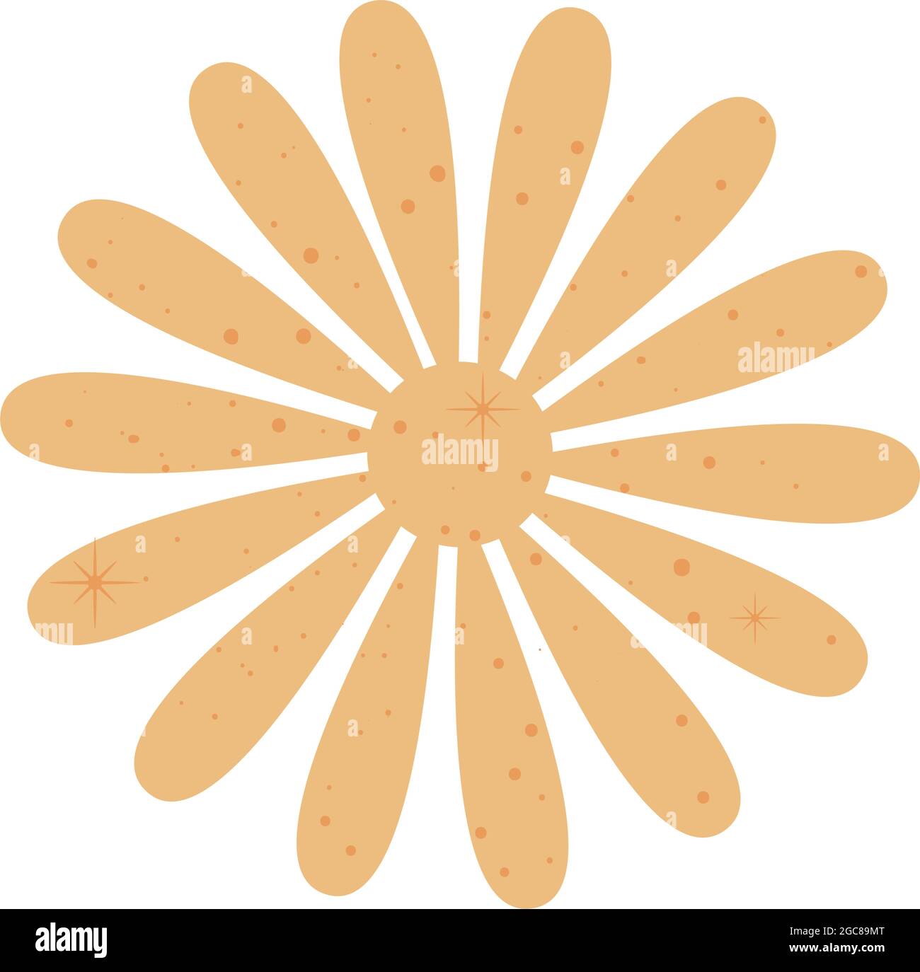 orange flower icon on white background Stock Vector Image & Art - Alamy