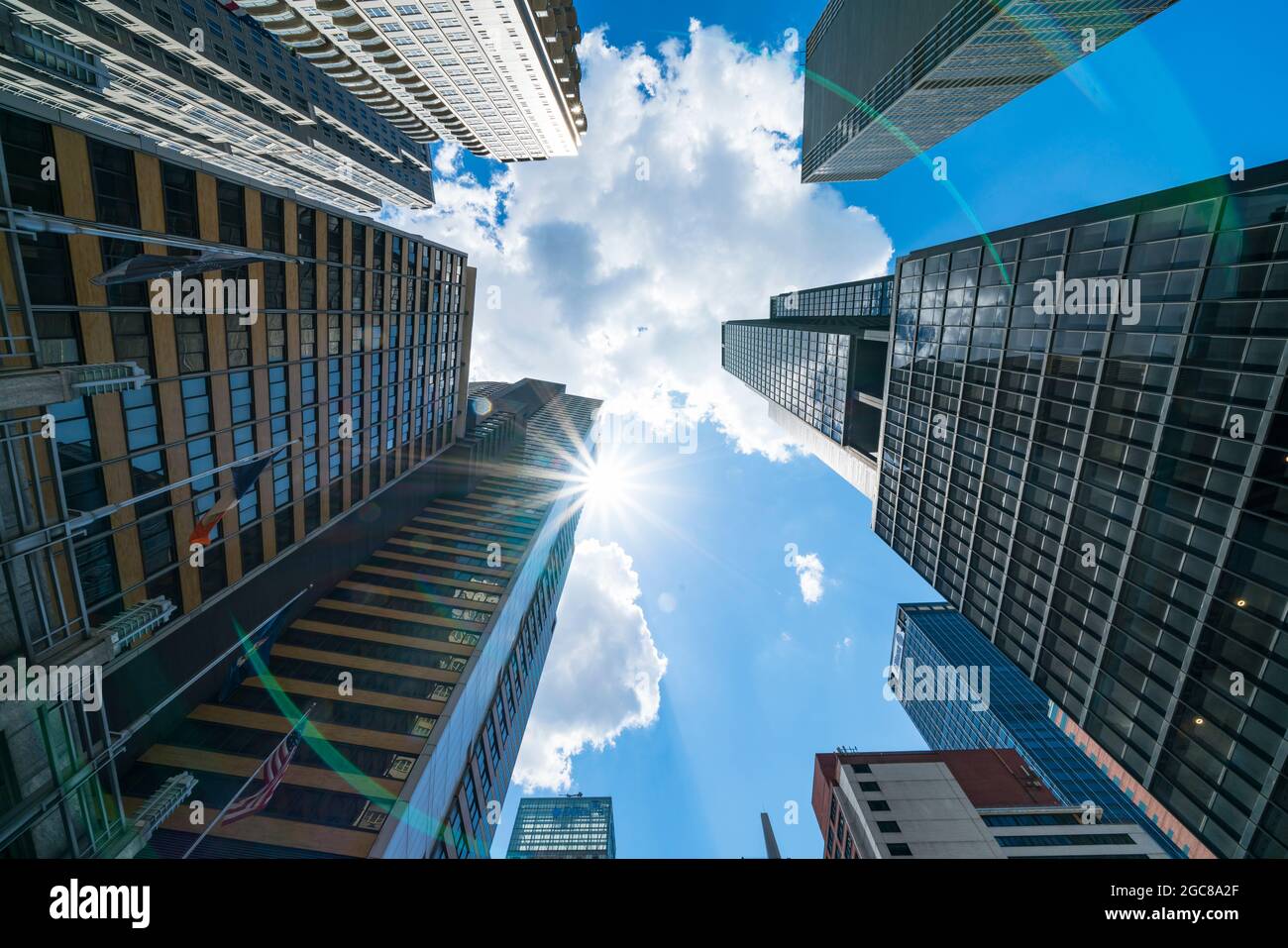 Big cloud floats above the Midtown Manhattan high-rise buildings on May ...