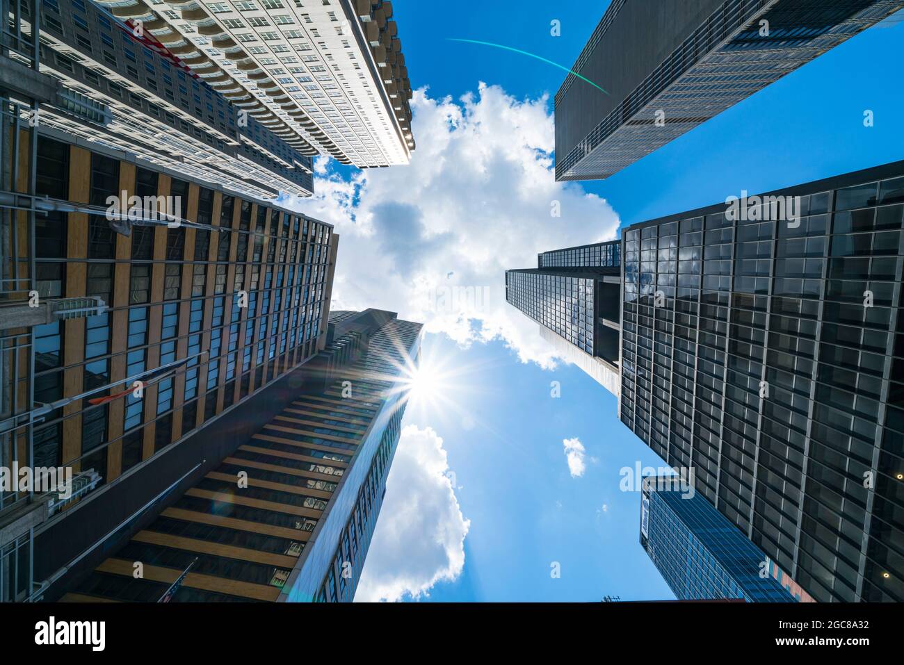 Big cloud floats above the Midtown Manhattan high-rise buildings on May ...