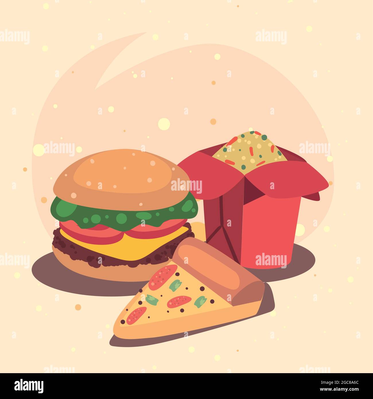 chinese and fast food icons Stock Vector Image & Art - Alamy