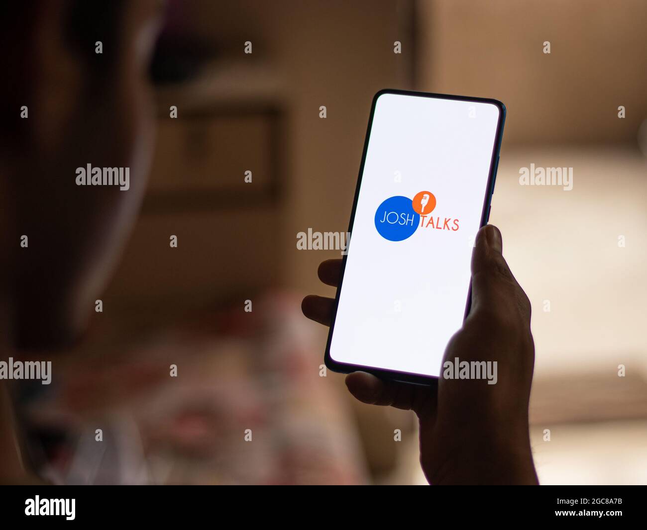 Assam, India - August 6, 2021 : JOSH Talks logo on phone screen stock ...