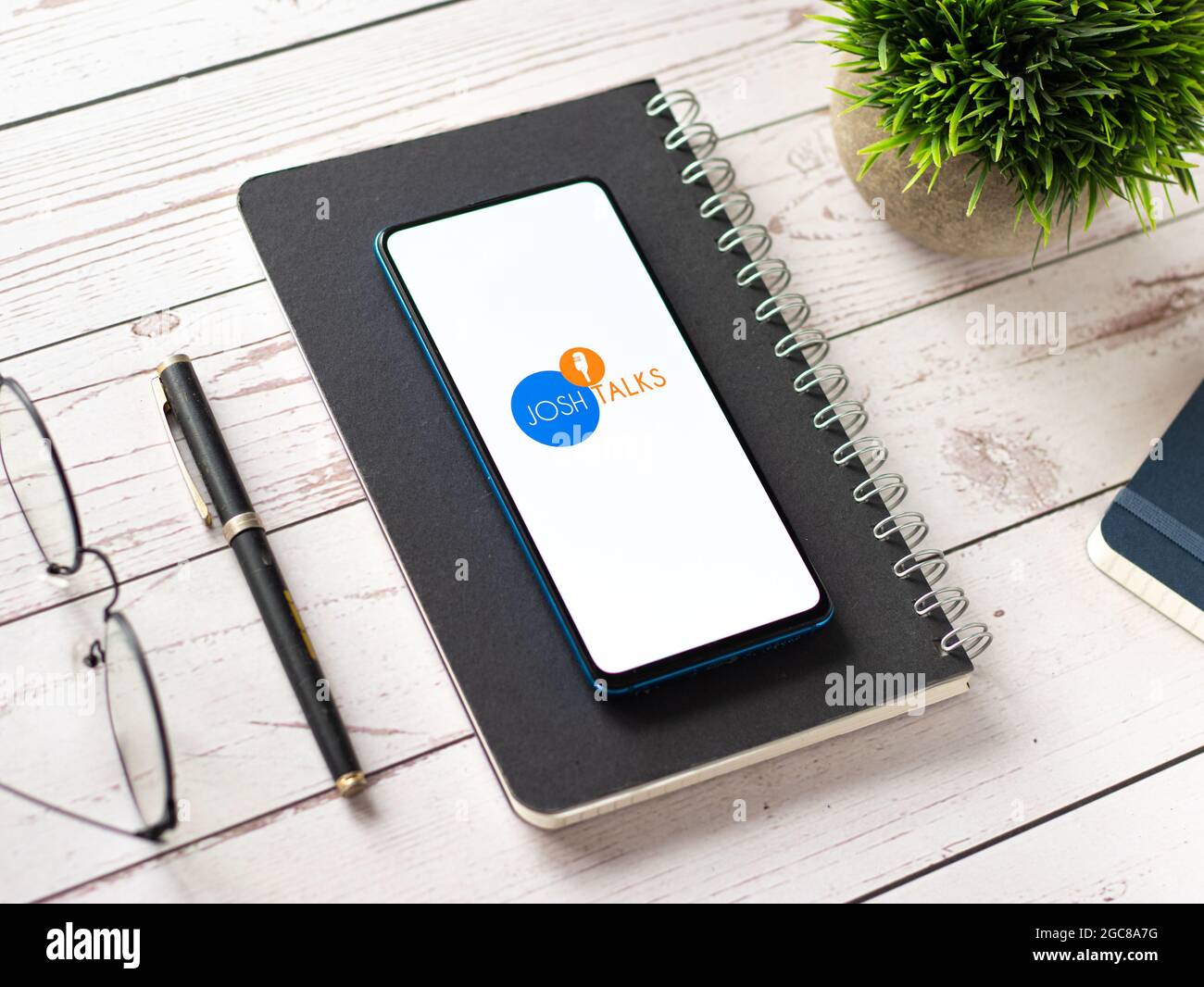 Assam, India - August 6, 2021 : JOSH Talks logo on phone screen stock ...