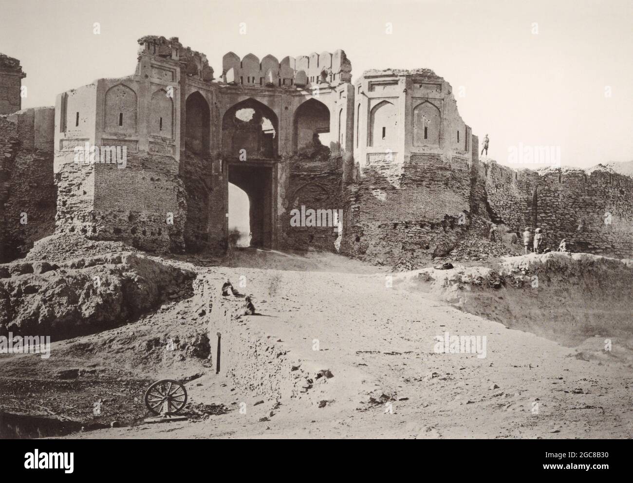 The Bala Hissar Gate; leading to city of Kabul; Afghanistan; 1881 ...