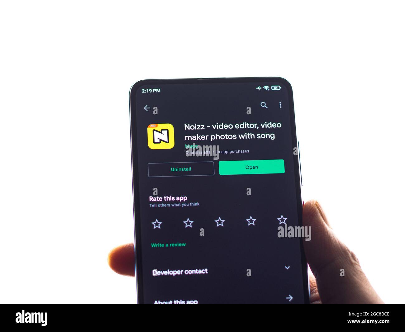 Assam, India - August 6, 2021 : Noizz logo on phone screen stock image ...