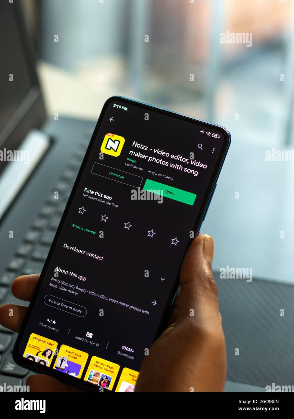 Assam, India - August 6, 2021 : Noizz logo on phone screen stock image ...