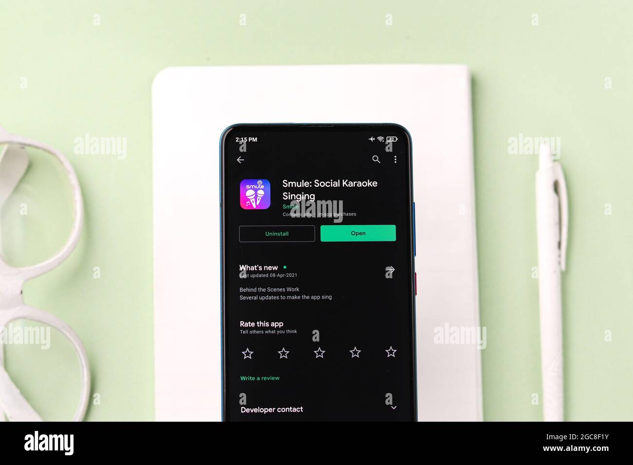Assam, India - August 6, 2021 : Smule logo on phone screen stock image ...