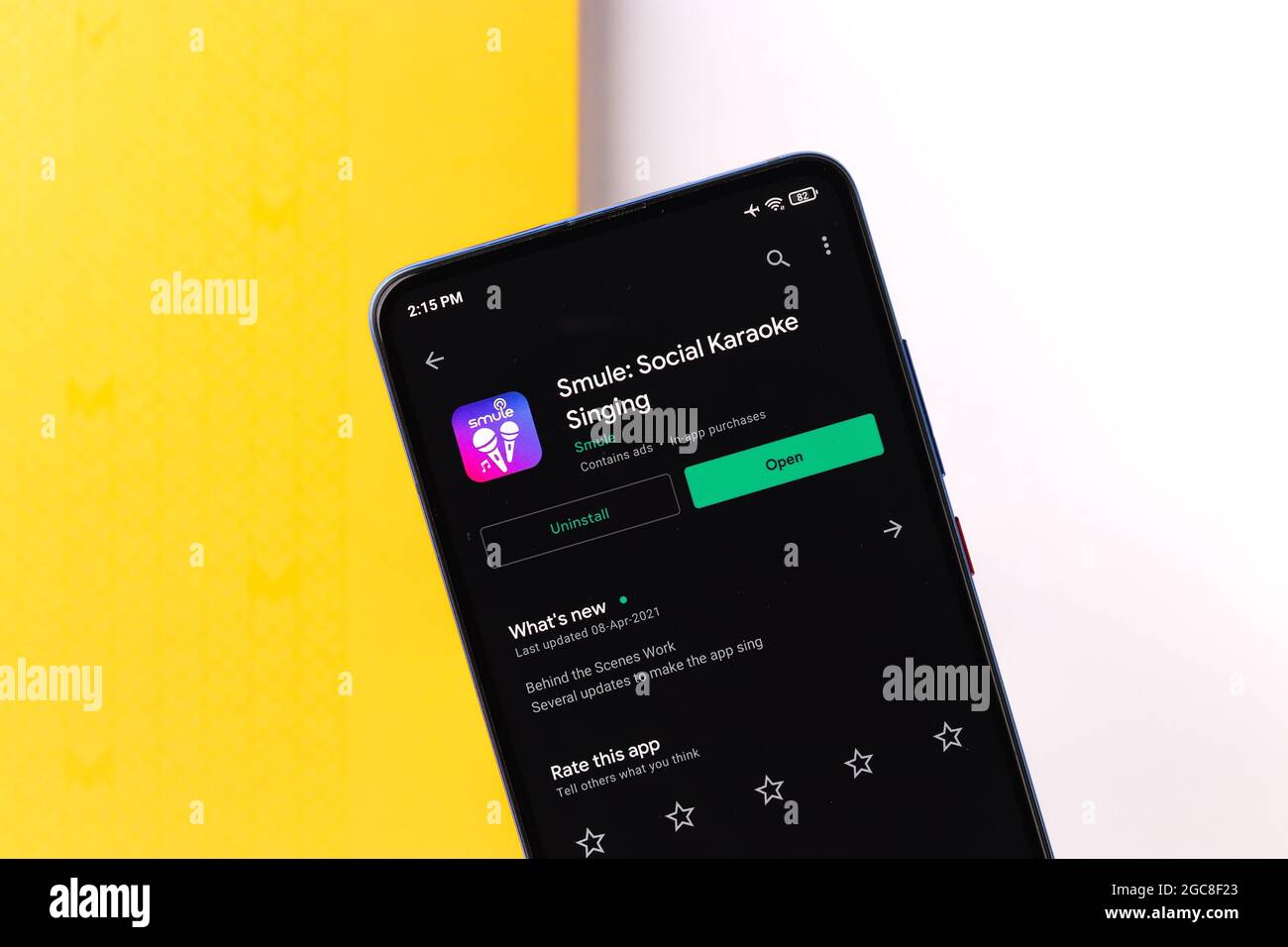 Assam, India - August 6, 2021 : Smule logo on phone screen stock image ...