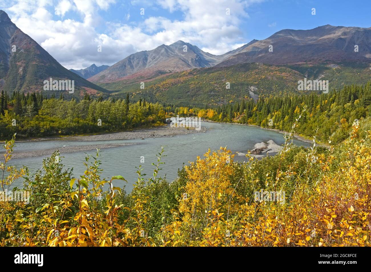 Alaskan fall colors, USA Stock Photo - Alamy