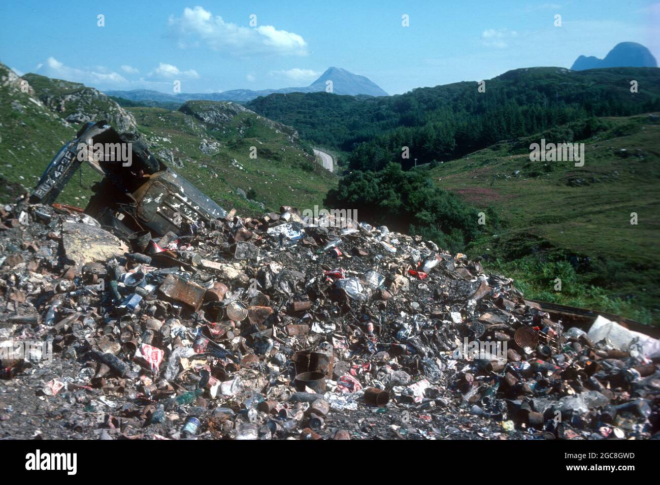 Domestic and industrial waste dumped in pen countryside; North West ...