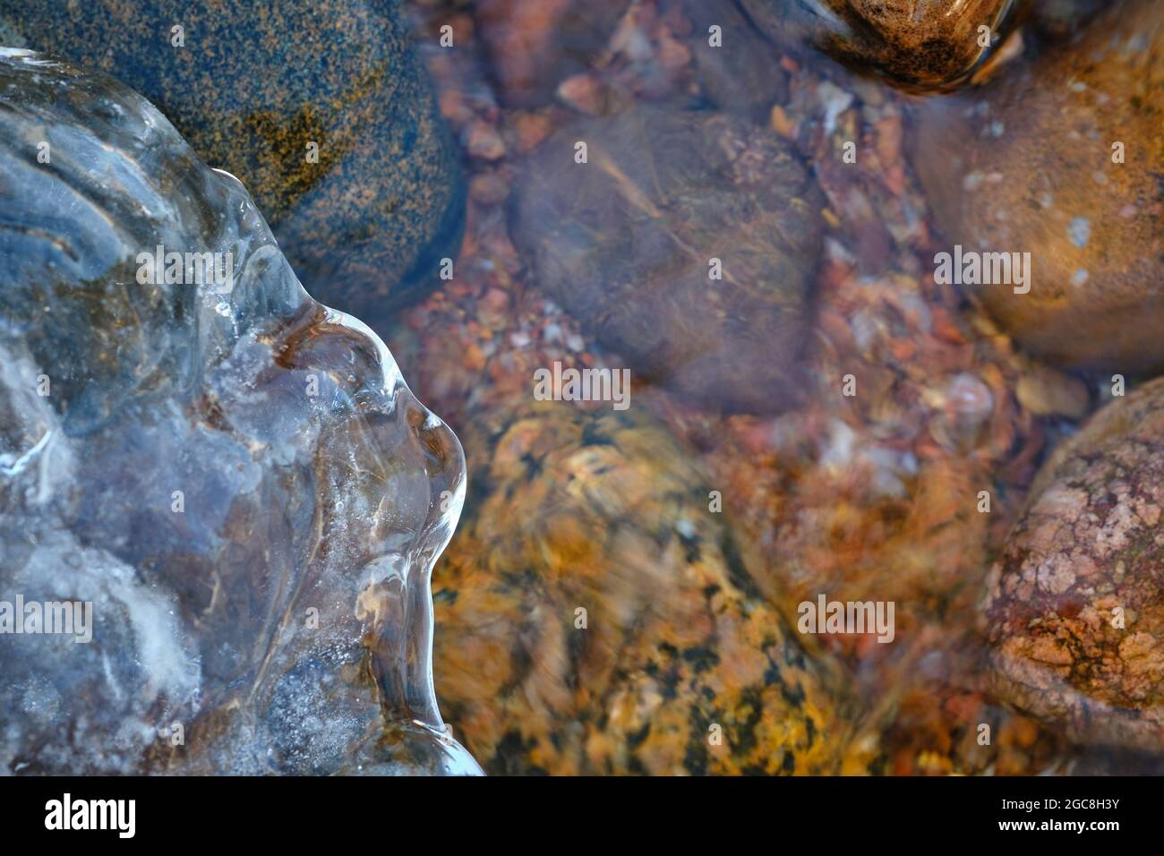 water and rocks and ice Stock Photo - Alamy