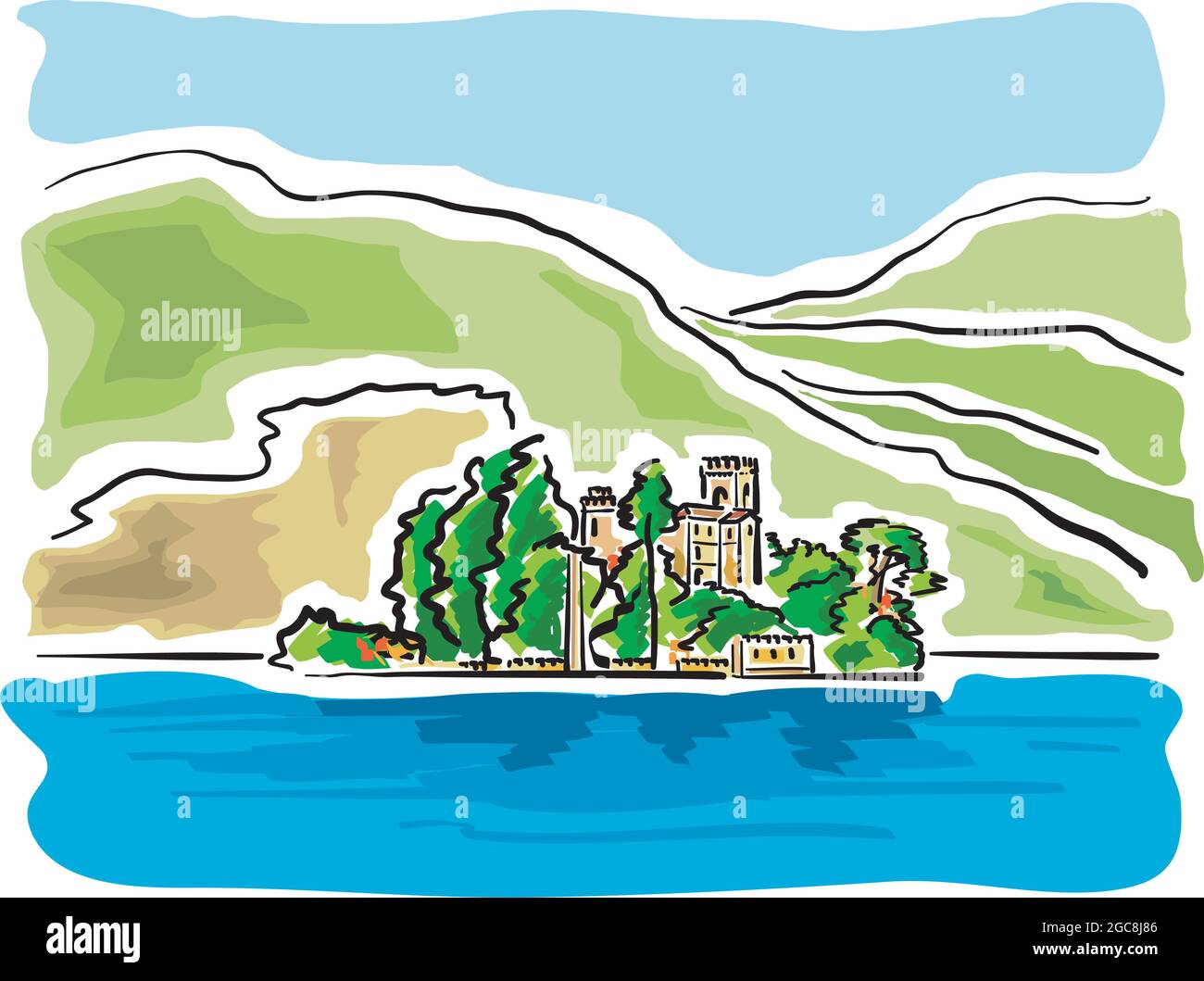 Garda lake garda Stock Vector Images - Alamy