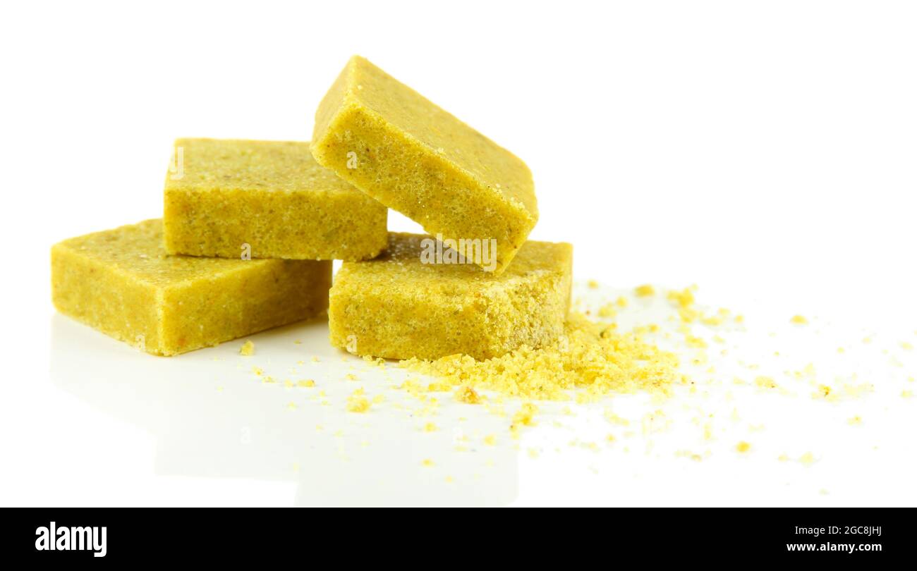 Bouillon cubes, isolated on white Stock Photo - Alamy