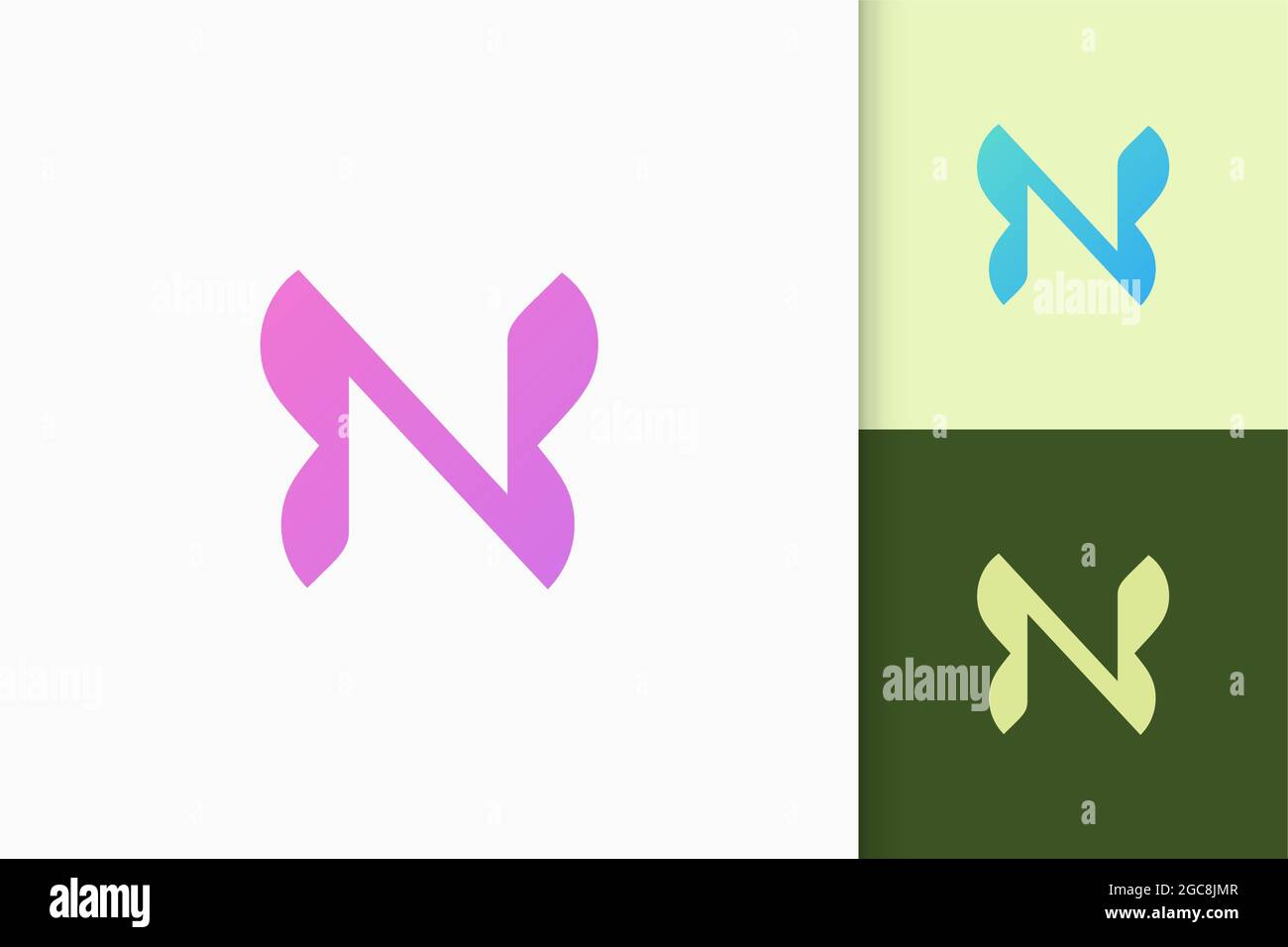Letter n initials logo in simple and modern Stock Vector Image & Art - Alamy