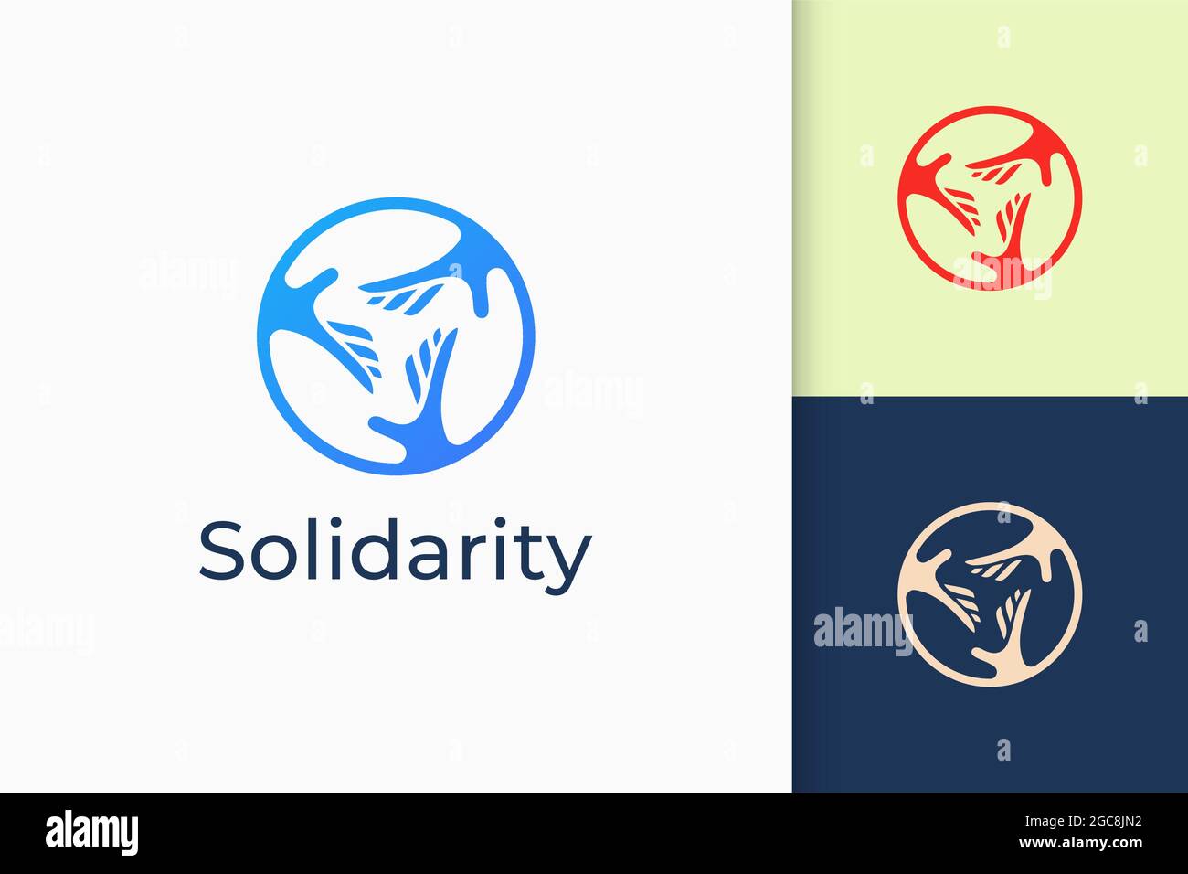 Solidarity or charity logo in simple and modern Stock Vector Image ...