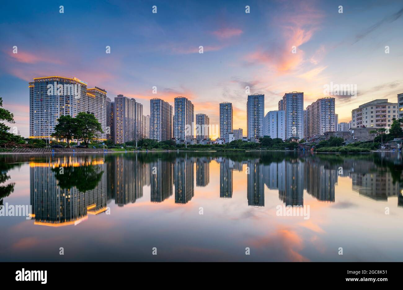 Hanoi by night, A night-long exposure photography. Time City on Sunset ...