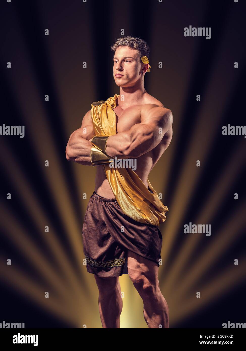 Greek god or Roman aristocrat looking at camera Stock Photo - Alamy