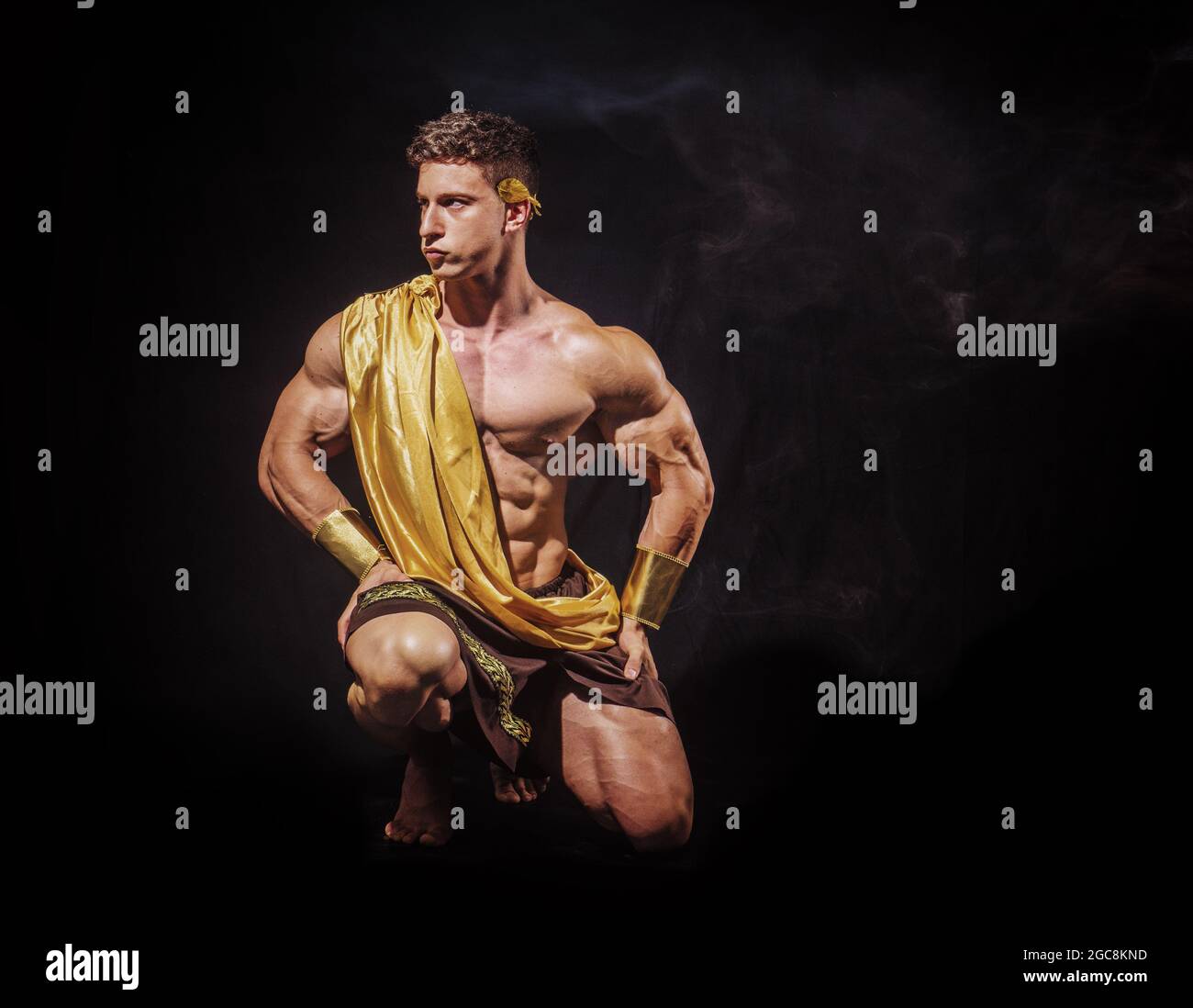 Greek god or Roman aristocrat looking at camera Stock Photo - Alamy