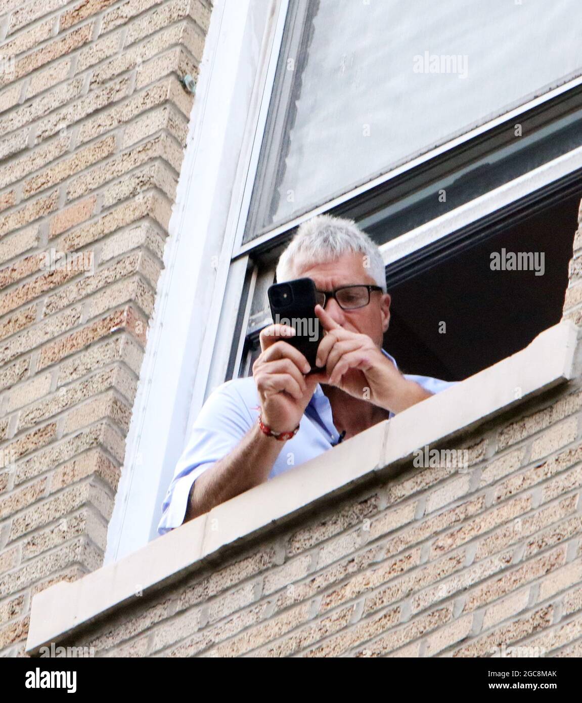 New York, NY, USA. 6th Aug, 2021. Steven Donziger seen outside his ...