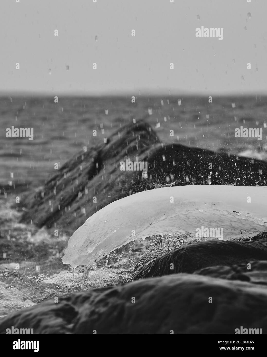 Snow covered landscape sea Black and White Stock Photos & Images - Alamy