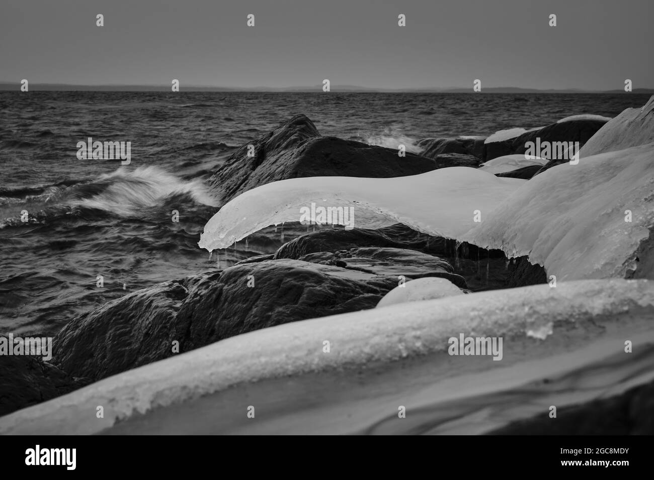 storm on the beach Stock Photo - Alamy