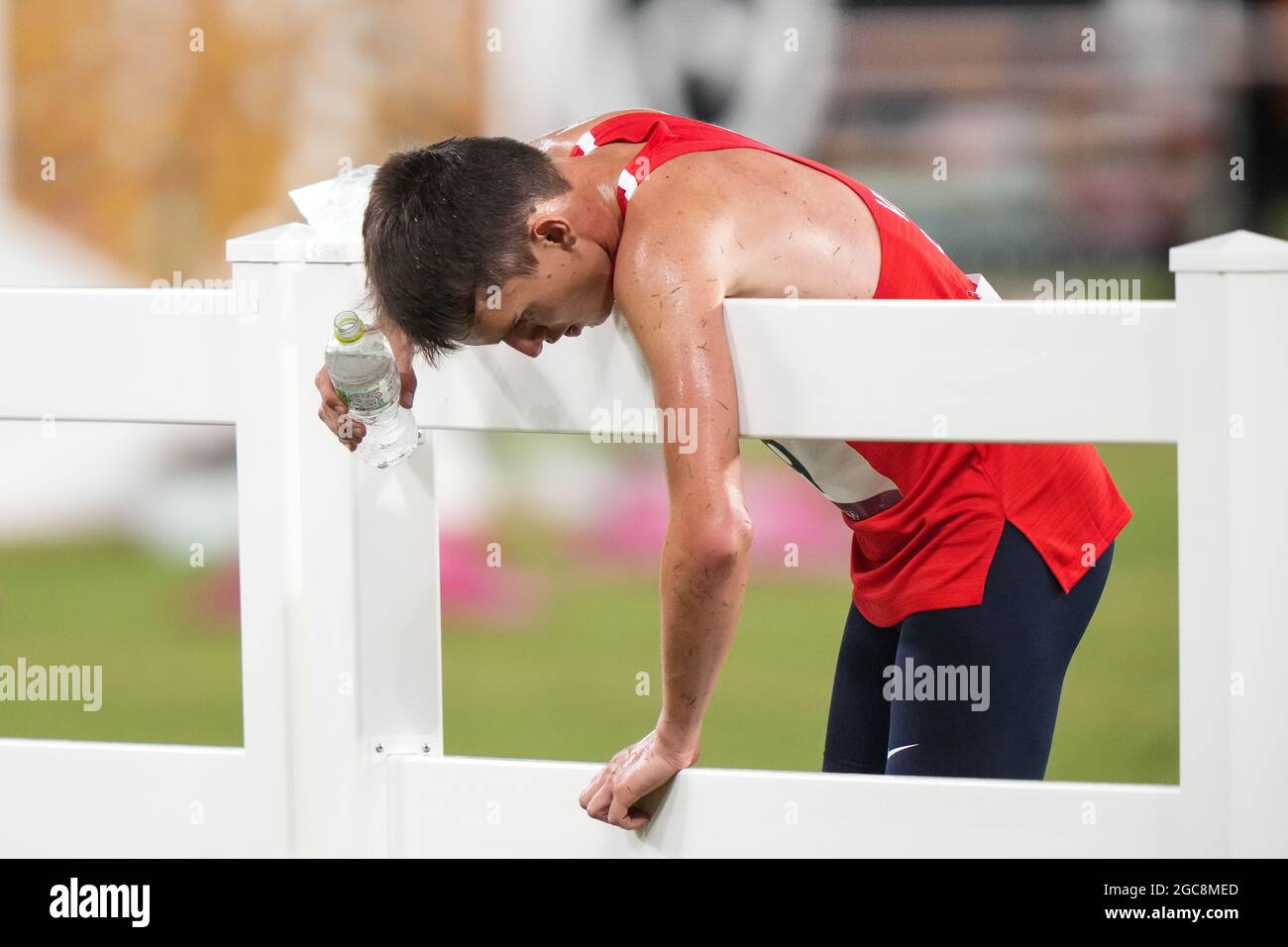 Czech athlete Martin Vlach attends laser run shooting portion of the ...
