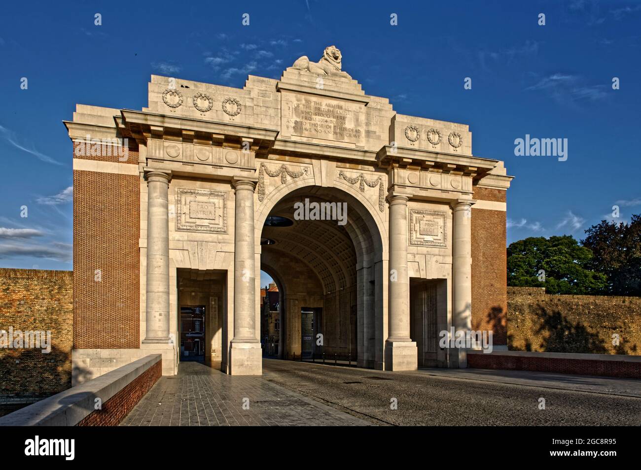 The Menin Gate Memorial to the Missing, at Ypres, Belgium. Town gate ...