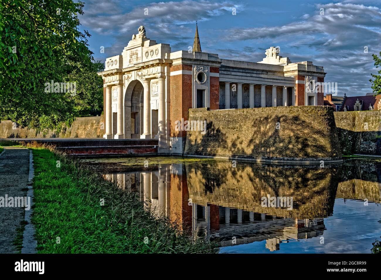 The Menin Gate Memorial to the Missing, at Ypres, Belgium. Town gate ...