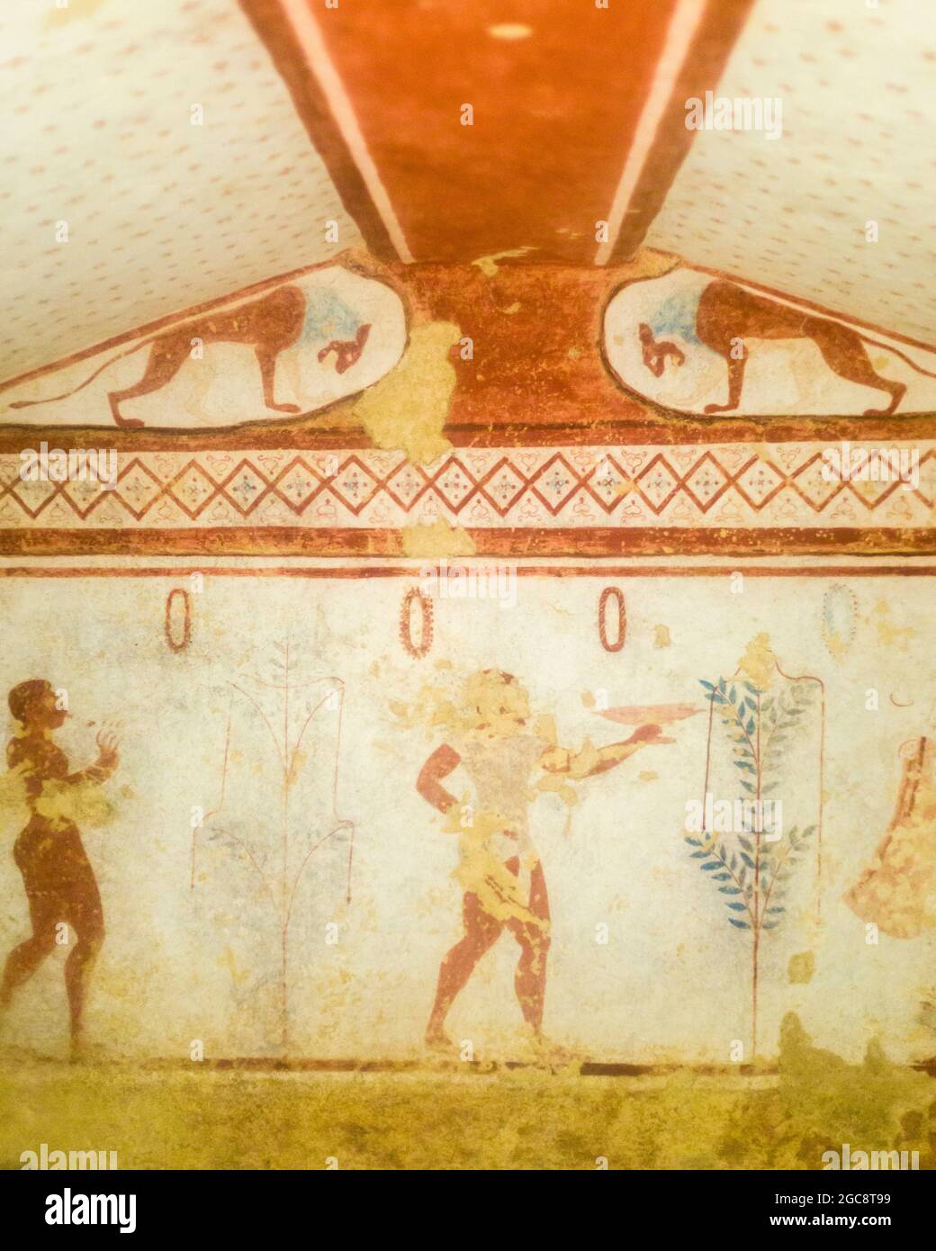 Etruscan painted tombs in the Monterozzi necropoleis above Tarquinia ...