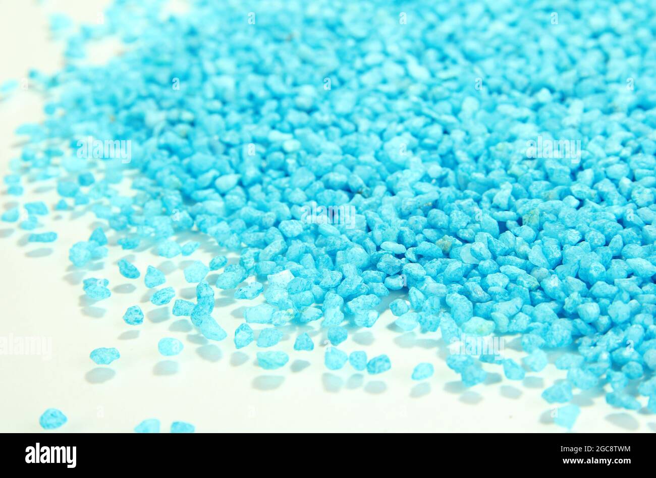 Blue crystals of sea salt close up Stock Photo - Alamy