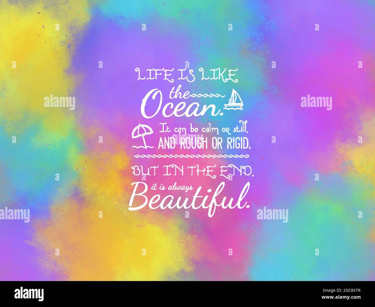 Motivational quote isolated in artistic colorful background Stock Photo ...