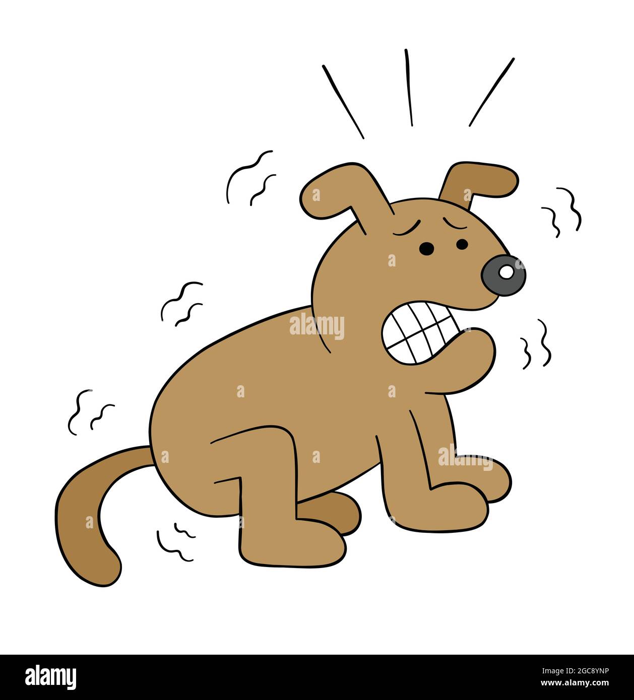 Scared dog hide Stock Vector Images - Alamy