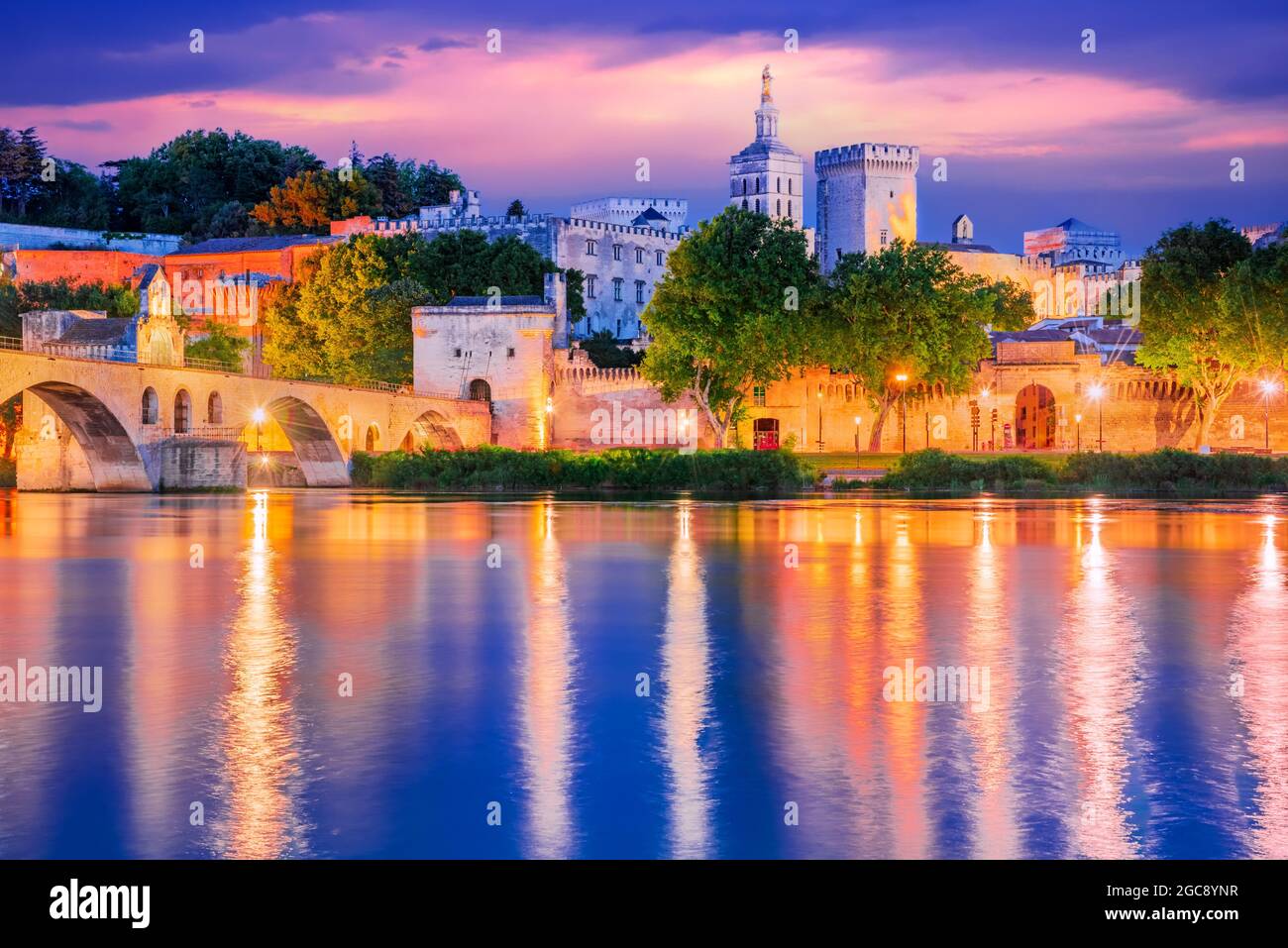 Avignon, France - Famous medieval Papal city on the Rhone River ...