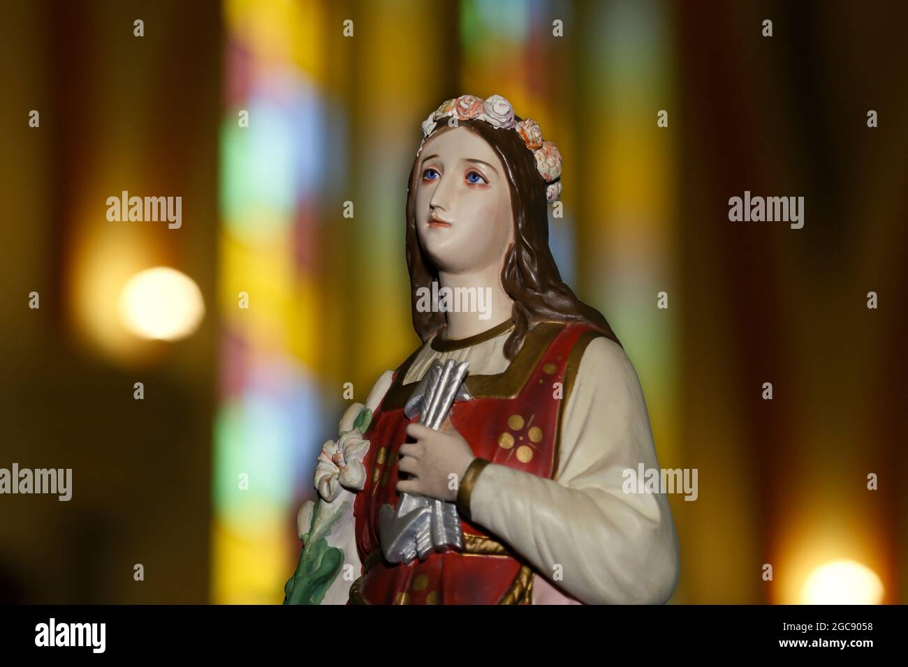 Statue of Santa Filomena - Filomena de Roma - Philomena saint of ...