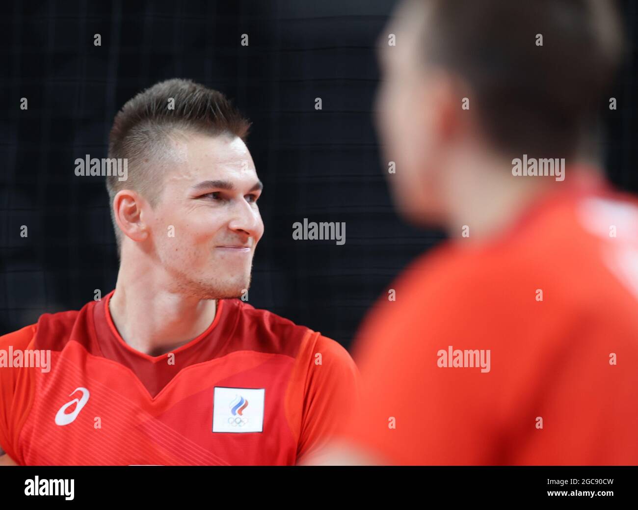 Tokyo, Japan. 7th Aug, 2021. ROC's Ivan Iakovlev (L) reacts during the ...