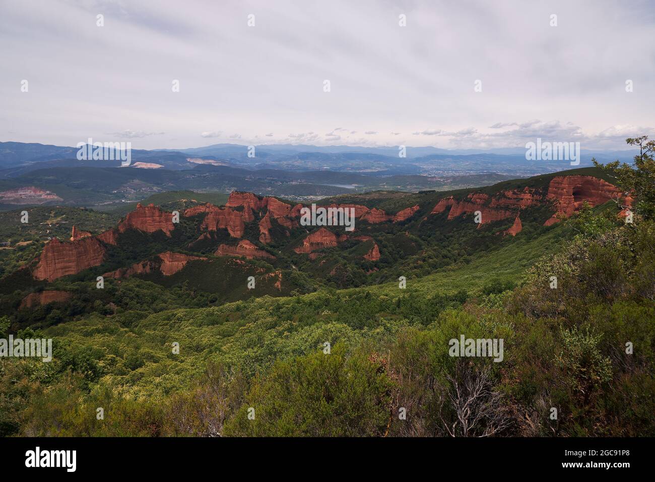 Panoramic View - Spetacular Landscape of Las Medulas - Unesco Heritage ...