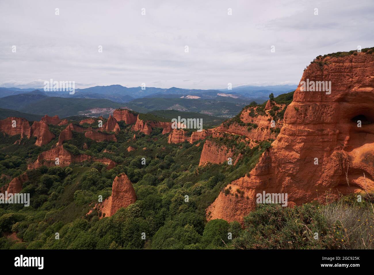 Aerial Panoramic View - Spetacular Landscape of Las Medulas - Unesco ...