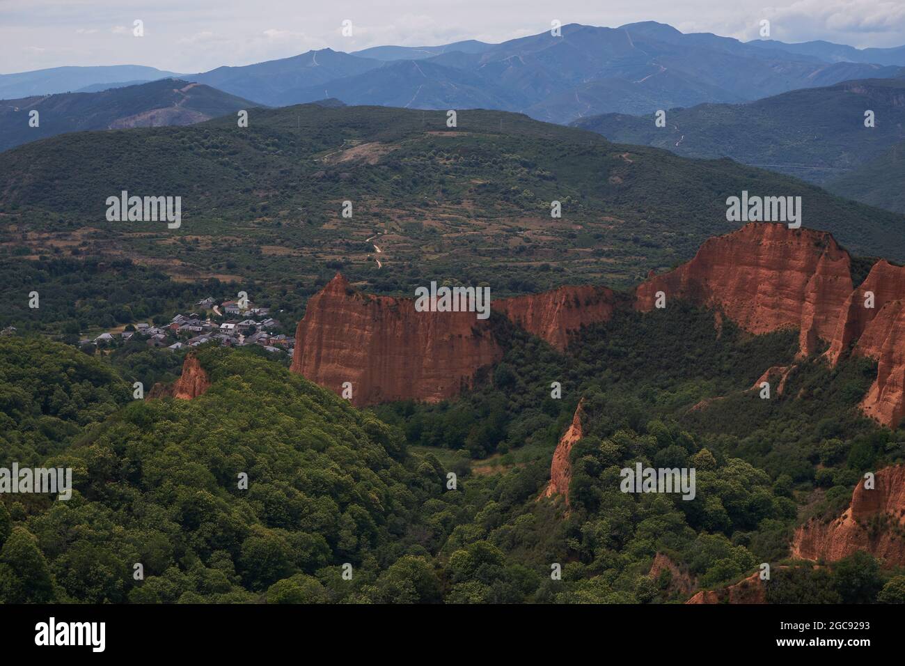 Aerial Panoramic View - Spetacular Landscape of Las Medulas - Unesco ...