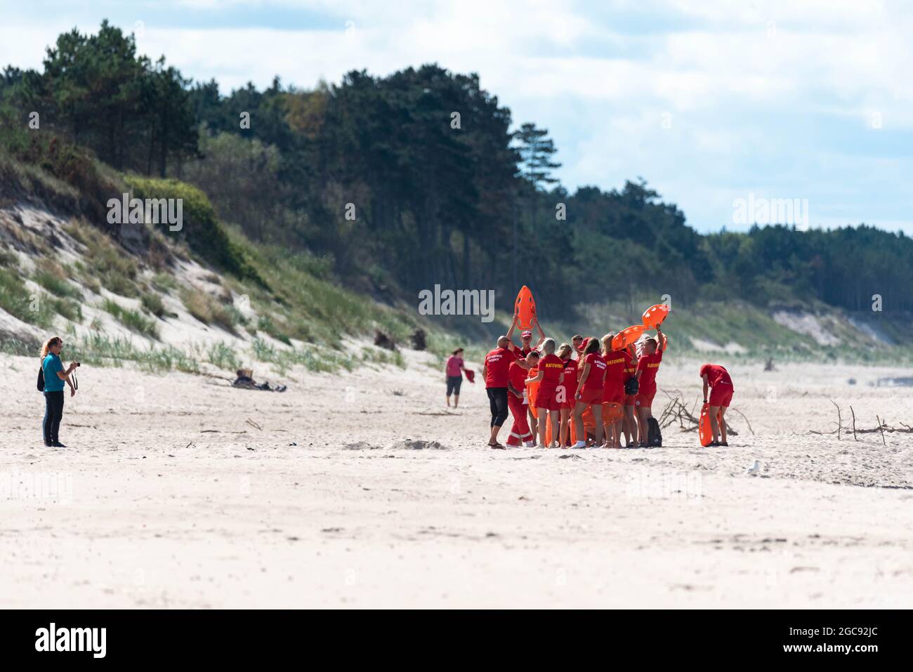 Lifeguards finish their work hi-res stock photography and images - Alamy