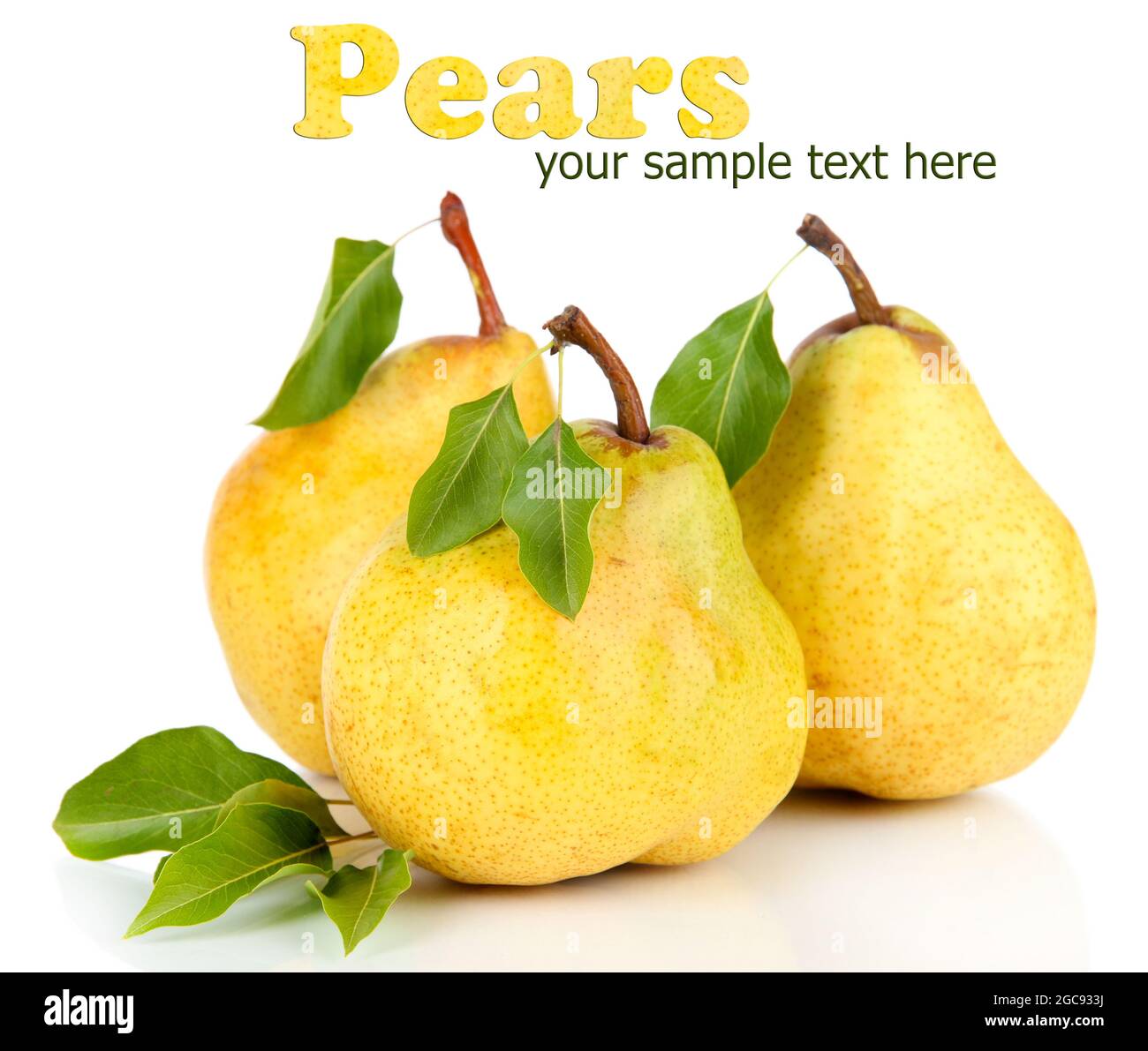 Juicy pears isolated on white Stock Photo - Alamy