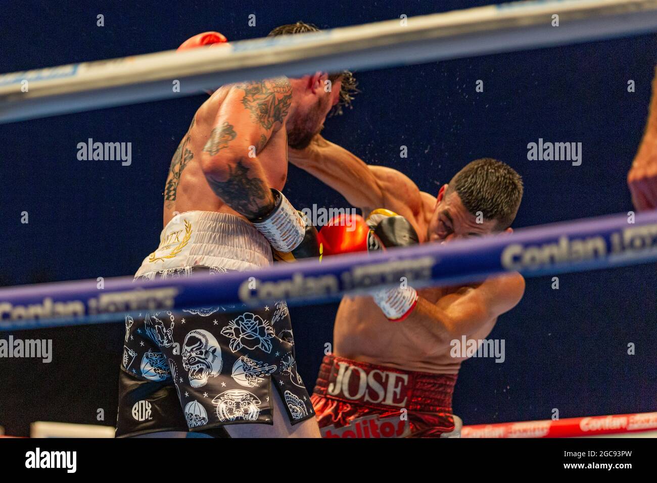 Belfast, UK. 06th Aug, 2021. After 10 grueling rounds Belfasts' Tyrone ...