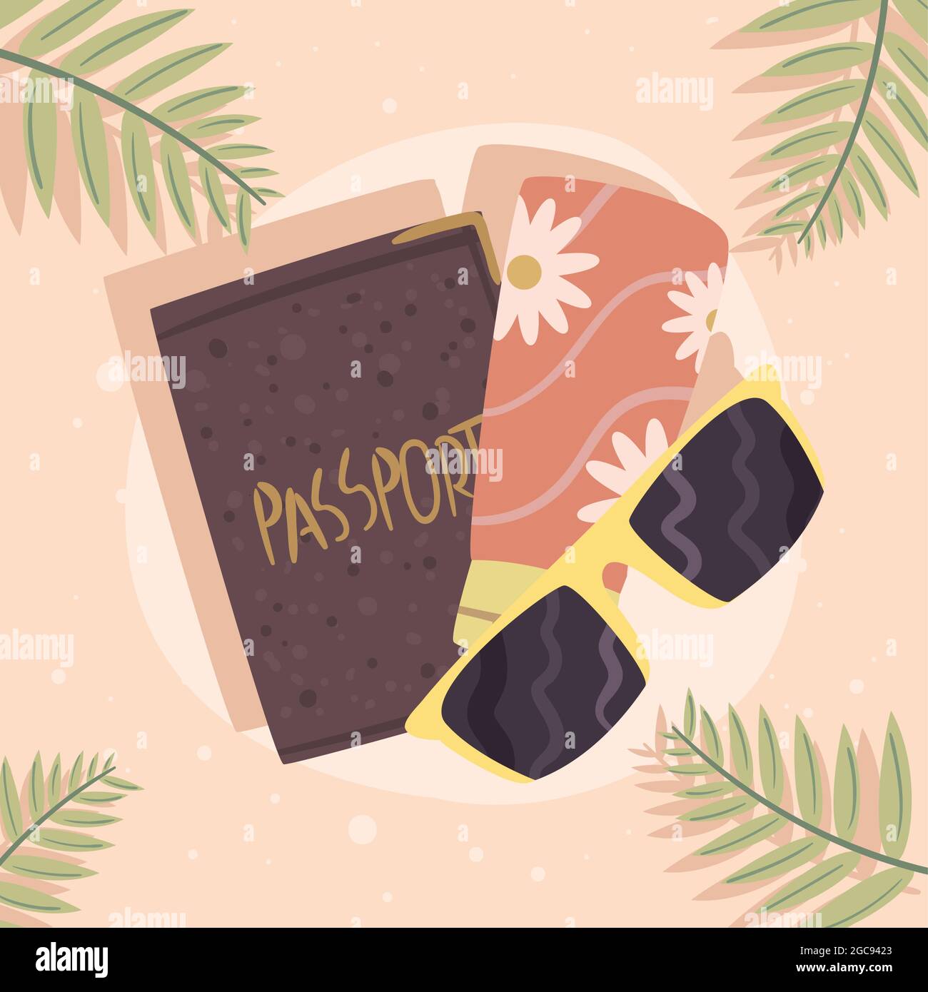 passport and sunglasses travel icons Stock Vector Image & Art - Alamy