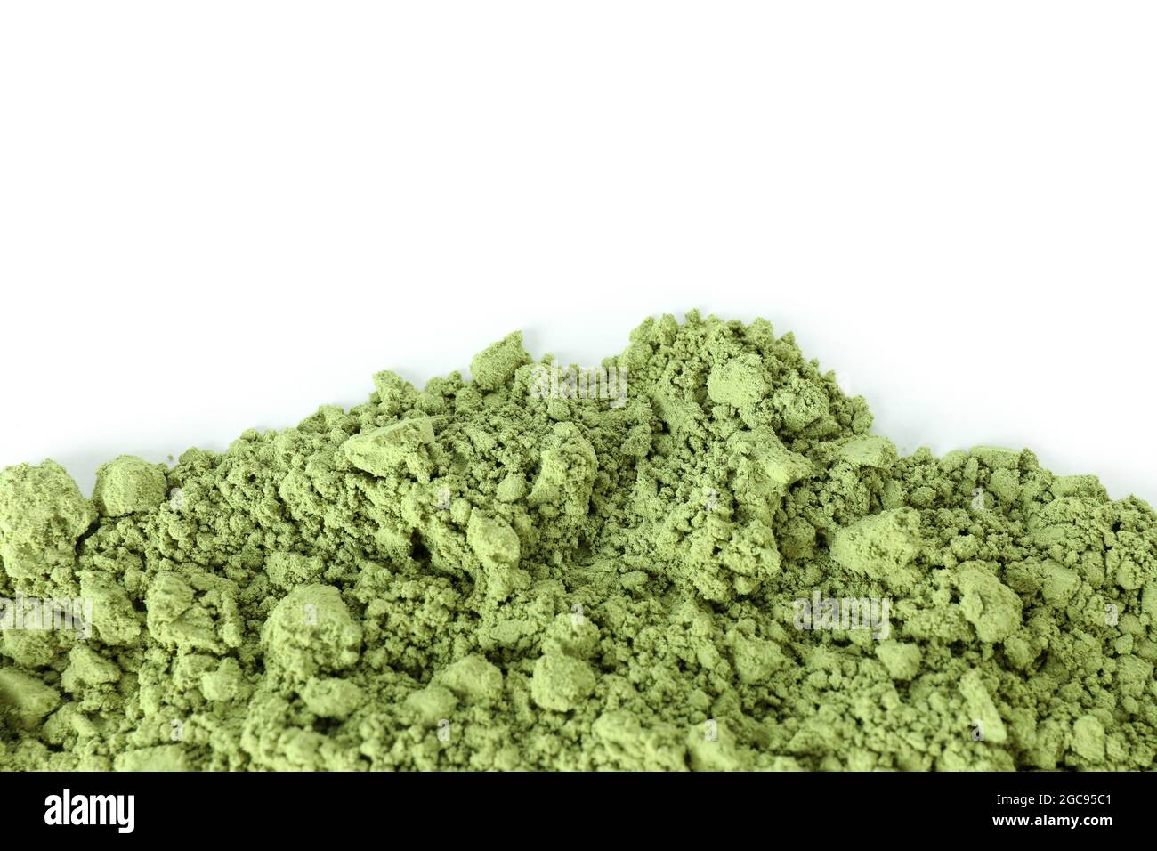 Matcha green powder isolated on white background Stock Photo - Alamy