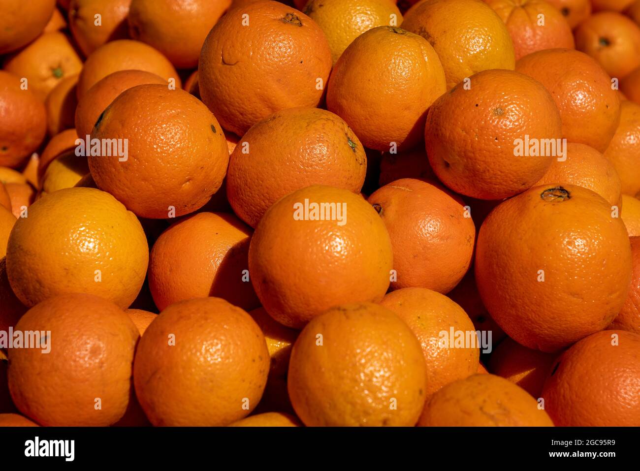 organic oranges in a street market Stock Photo - Alamy