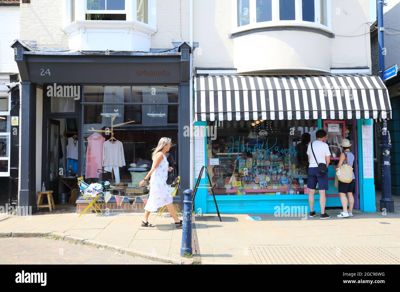 Harbour Street Shops In Whitstable High Resolution Stock Photography ...